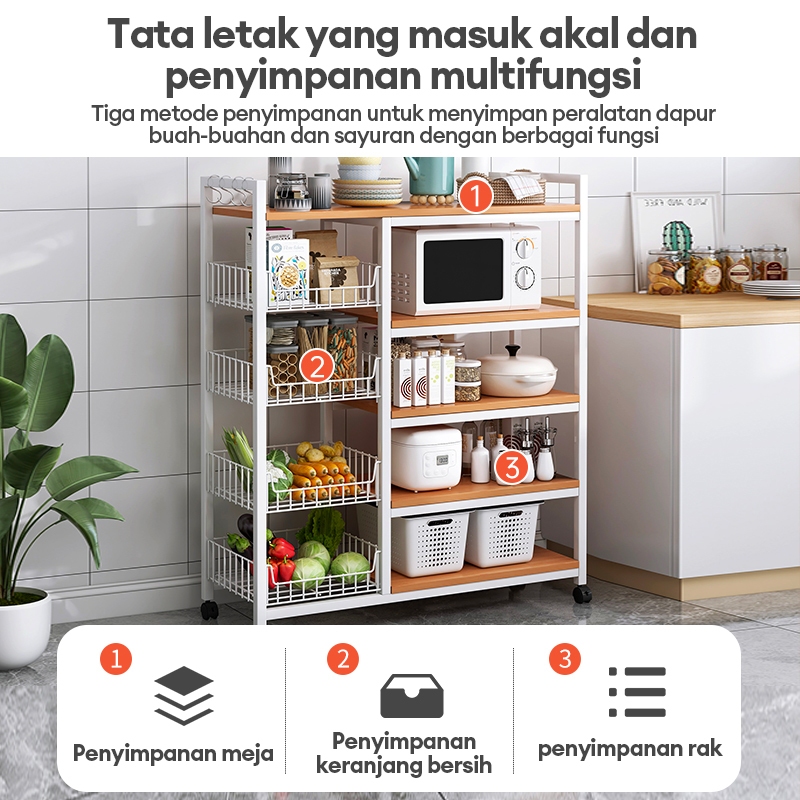 Jual Rak Dapur Serbaguna Lemari Dapur Minimalis Meja Dapur Rak Dapur ...