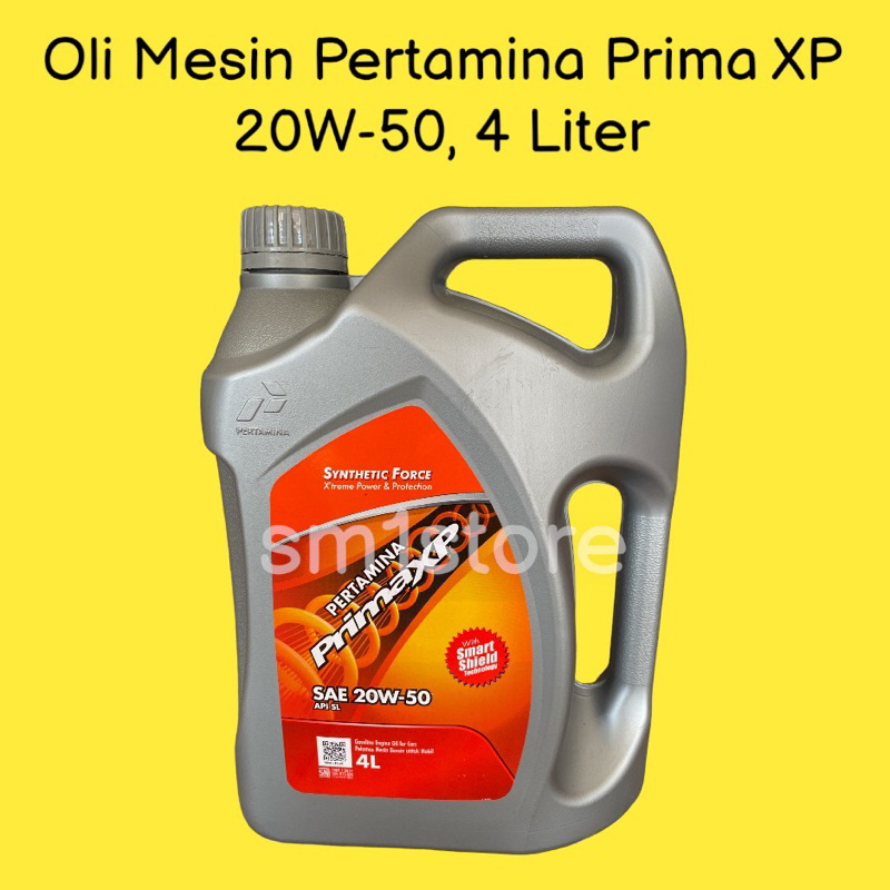 Jual Oli Mesin Bensin Pertamina Prima XP 4 Liter 20W-50 | Shopee Indonesia
