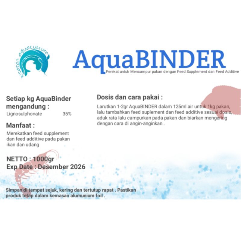 Jual AquaBINDER "PEREKAT VITAMIN, ENZYME DAN ANTIBIOTIK" | Shopee Indonesia