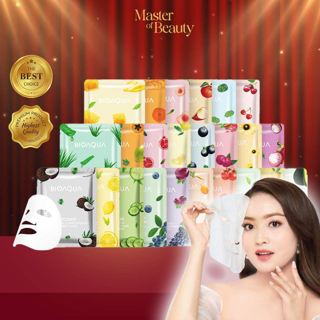 Jual BIOAQUA - SHEETMASK Masker Wajah Ekstrak Buah dan Sayur Serum ...