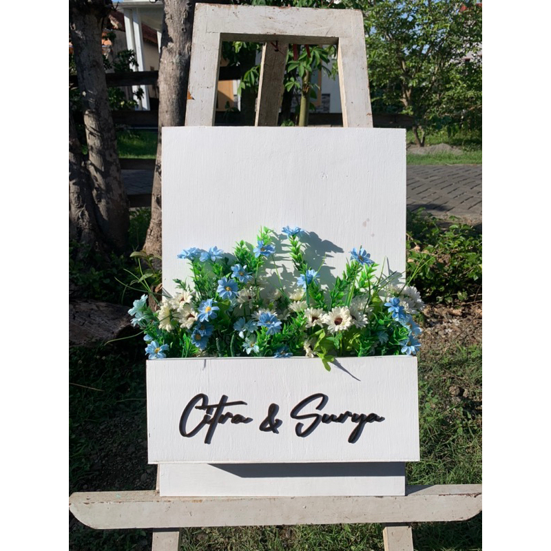 Jual Termurah Flowers Sign Akrilik Wedding Sign Akrilik wellcome sign ...