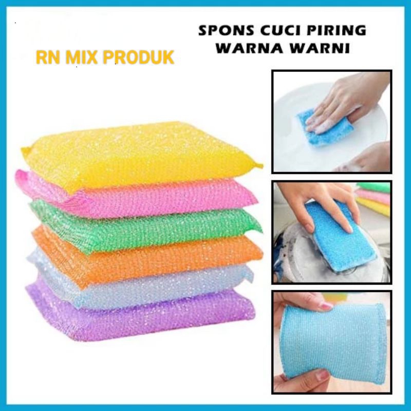 Jual SPONGE CUCI PIRING / SPONS CUCI PIRING 1 SET ISI 4 PCS | Shopee ...