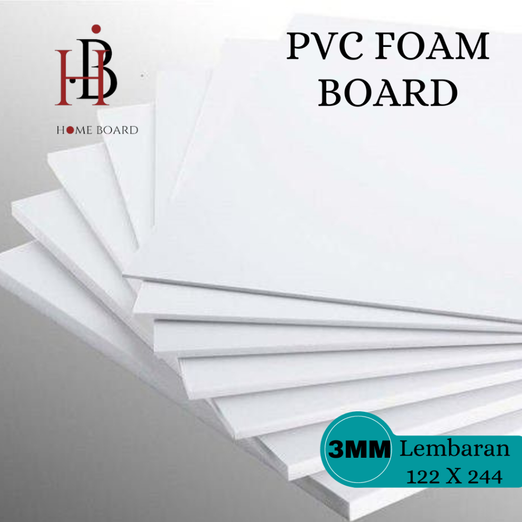 Jual PVC BOARD 3MM | PVC FOAM BOARD | HOME BOARD 3MM UKURAN 122x244 CM | Shopee Indonesia