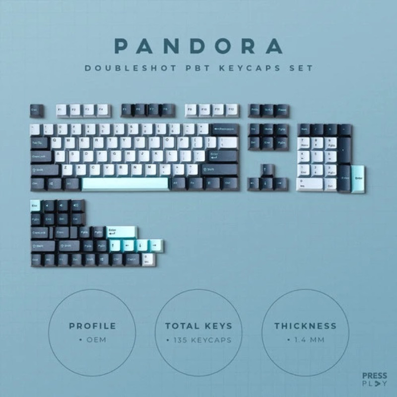 Jual Press play PANDORA Doubleshot Keycaps PBT Keycap Keyboard set ...