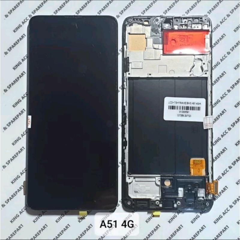Jual LCD TOUCHSCREEN + FRAME SAMSUNG GALAXY A51 4G / A515 / A515F BLACK OLED2 | Shopee Indonesia