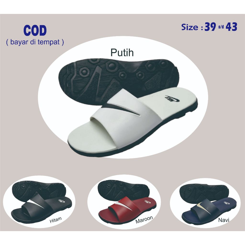 Jual Sandal Pria Terbaru 2024 Selop N02 Simple dan Elegan | Shopee ...