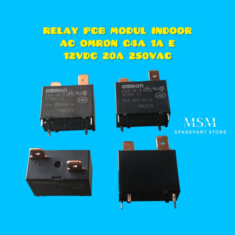 Jual RELAY PCB MODUL INDOOR AC OMRON G4A 1A E 12VDC 20A 250VAC | Shopee ...