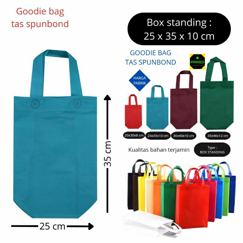 Jual Tas Spunbond Goodie Bag Handle Box Press Automatic 25x35x10 cm I Box Standing | Shopee ...