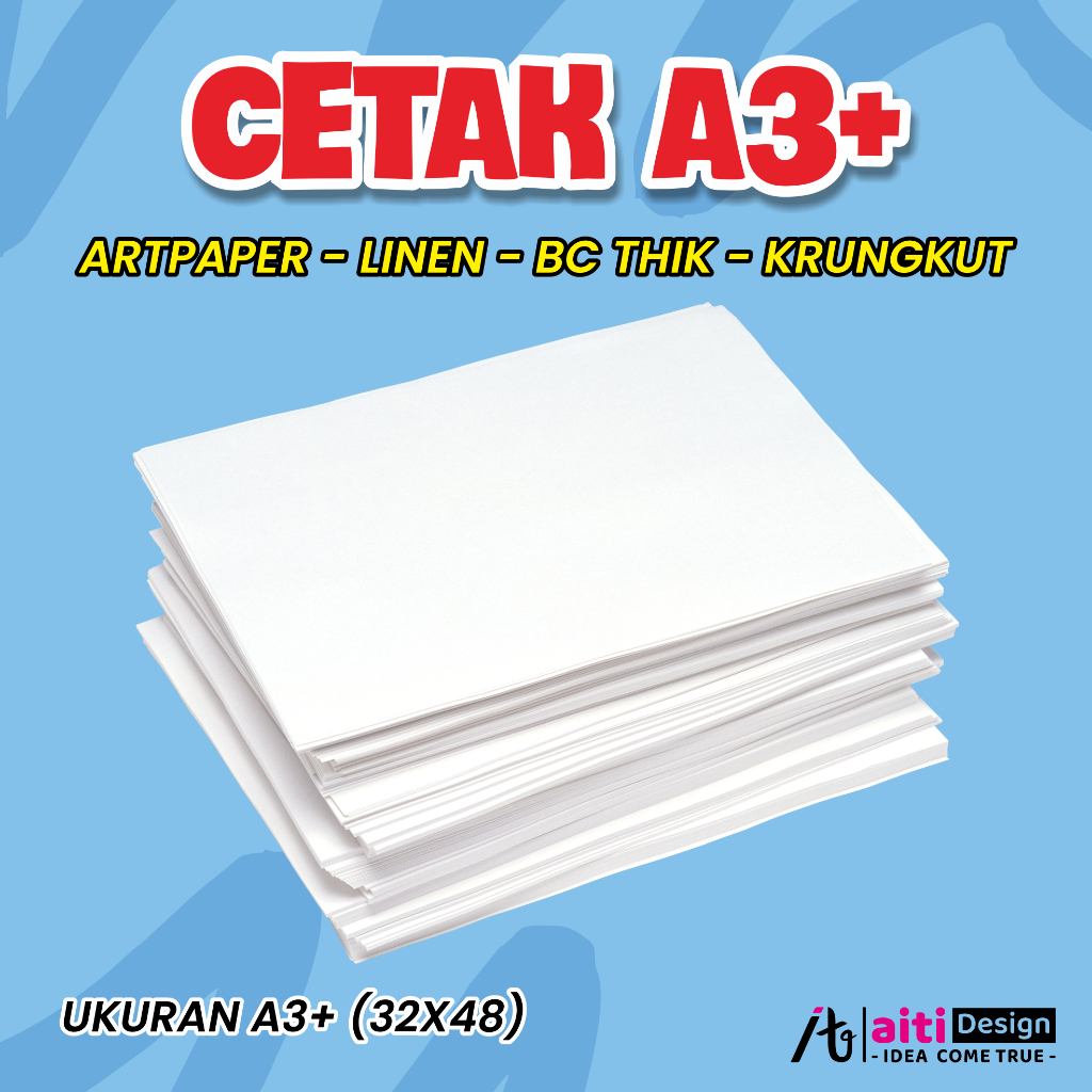 Jual CETAK KERTAS UKURAN A3+, FOTO, COVER BUKU, DLL | Shopee Indonesia