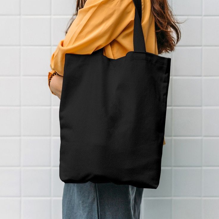 Jual Promo Totebag Kanvas Satuan Hitam Polos Premium 30x40 Original / Tas Wanita / Tas Lokal ...