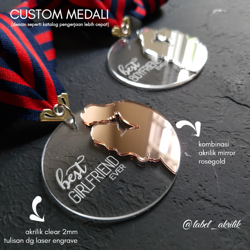 Jual Medali Akrilik Wisuda Hadiah Ulang Tahun Kado Congratulation ...