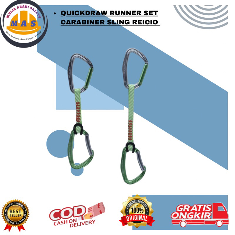 Jual QUICKDRAW RUNNER SET CARABINER SLING REICIO SAFETY / Alat ...