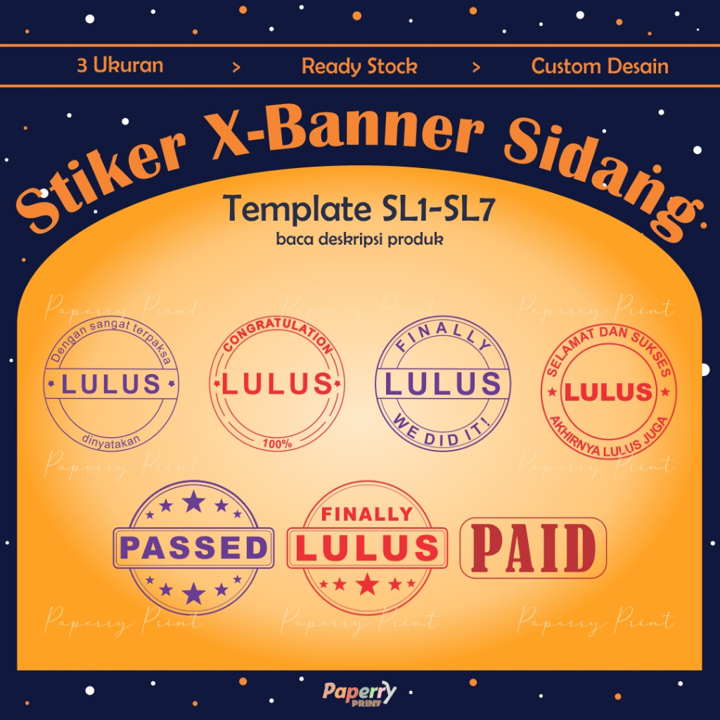 Jual [8 x 8 cm] Stiker Sidang / Stiker Wisuda / Stiker Lulus / Stiker ...