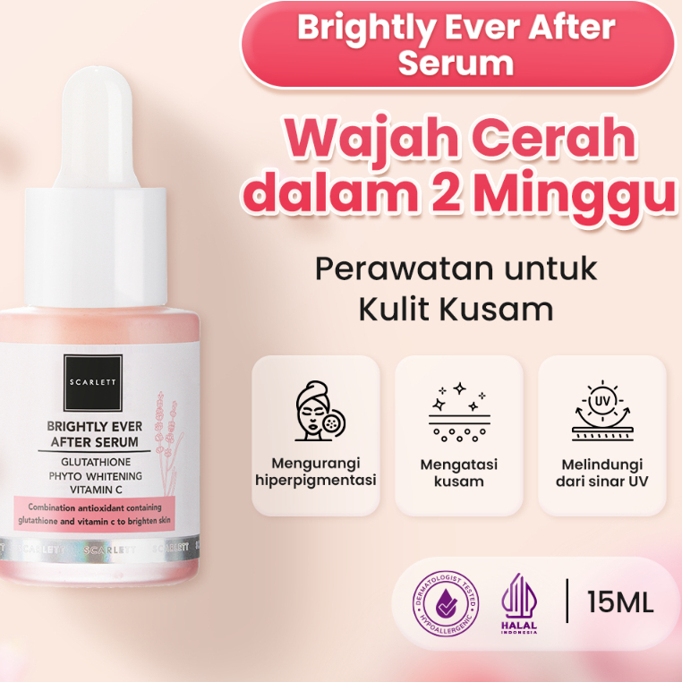 Jual Scarlett Whitening BRIGHTLY Ever After Serum - Brightening Serum Pemutih Wajah Melembabkan ...
