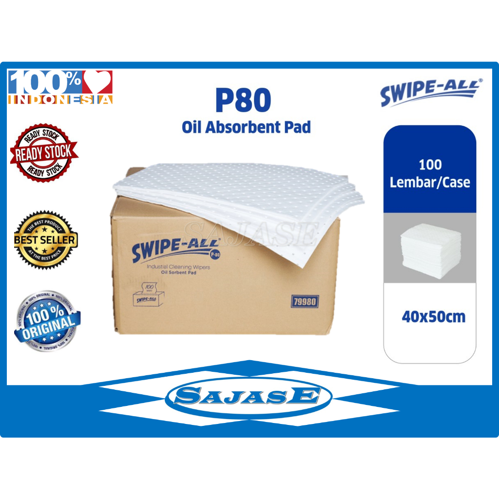 Jual Oil Absorbent Pad Swipe All P80 Harga Per Karton isi 100 Lembar ...