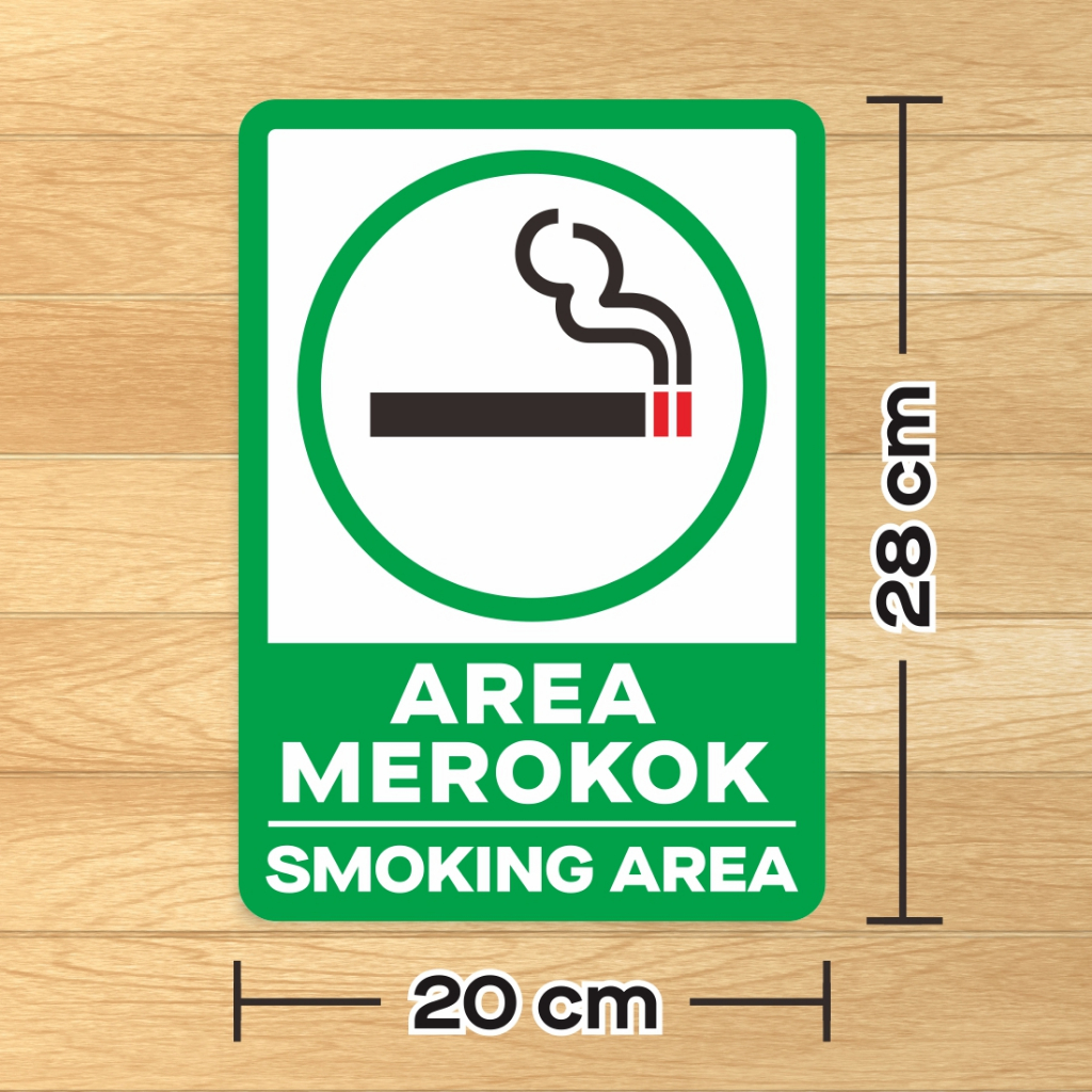 Jual Sticker Sign Vinyl Stiker Area Merokok Smoking Area | Shopee Indonesia