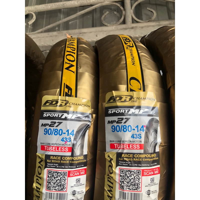 Jual BAN LUAR 90/80-14 MP 27 MP 76 XR | Shopee Indonesia
