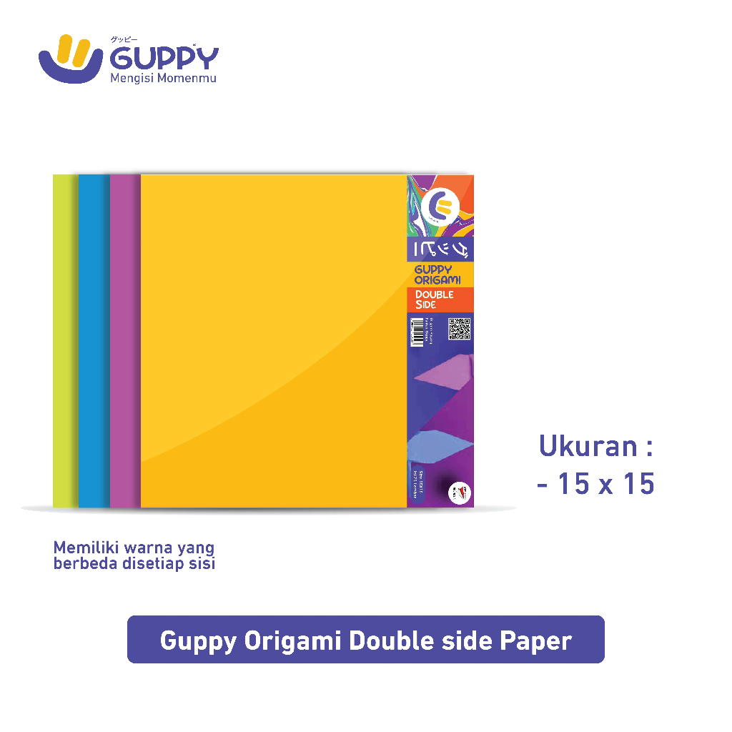 Jual Guppy Kertas Origami Double Side Paper, Kertas Origami 2 sisi 2 ...