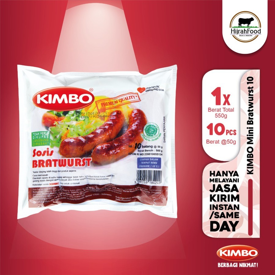Jual Kimbo Sosis Mini Bratwurst Original Premium Siap Masak 500 gram ...