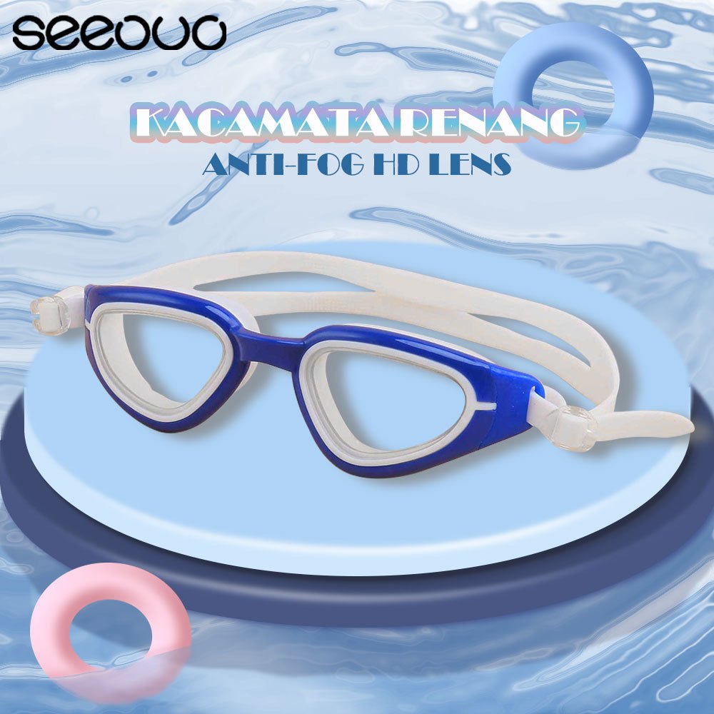 Jual Seeouo Kacamata Sport Renang / Swimming Goggles Dewasa Anti Fog HD ...