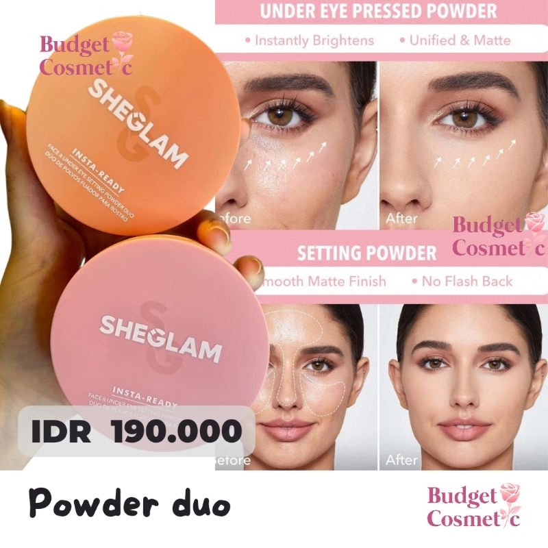Jual powder SHEGLAM POWDER DUO INSTANT READY FACE & UNDER EYE SETTING ...