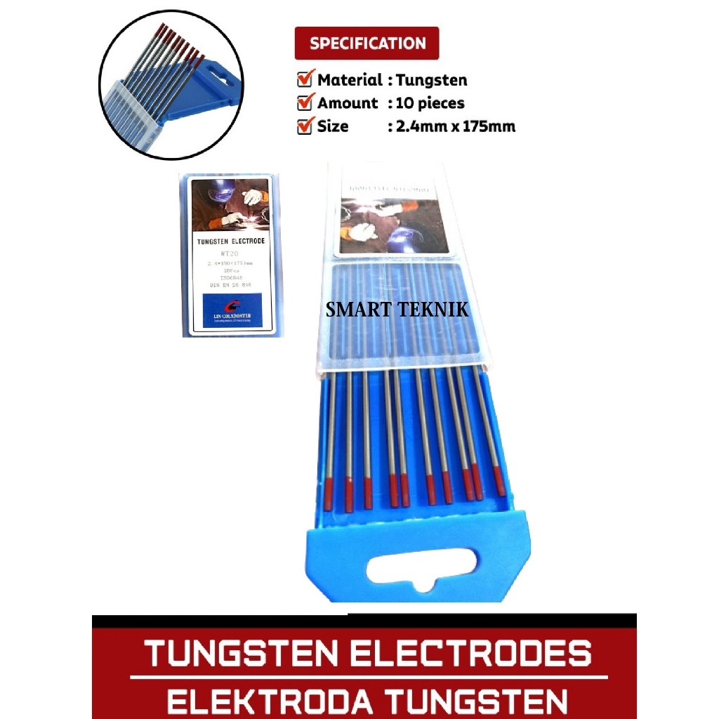 Jual kawat las tig Kawat Las Tungsten Welding Electrodes 2.4 mm x 175 ...