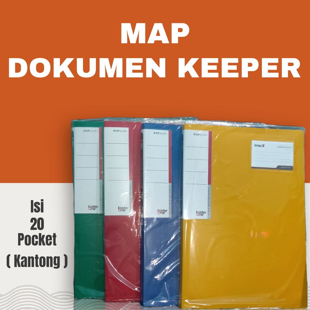 Jual MAP DOKUMEN KEEPER FOLDER ONE/ MAP CLEAR HOLDER ISI 20 LEMBAR | Shopee Indonesia