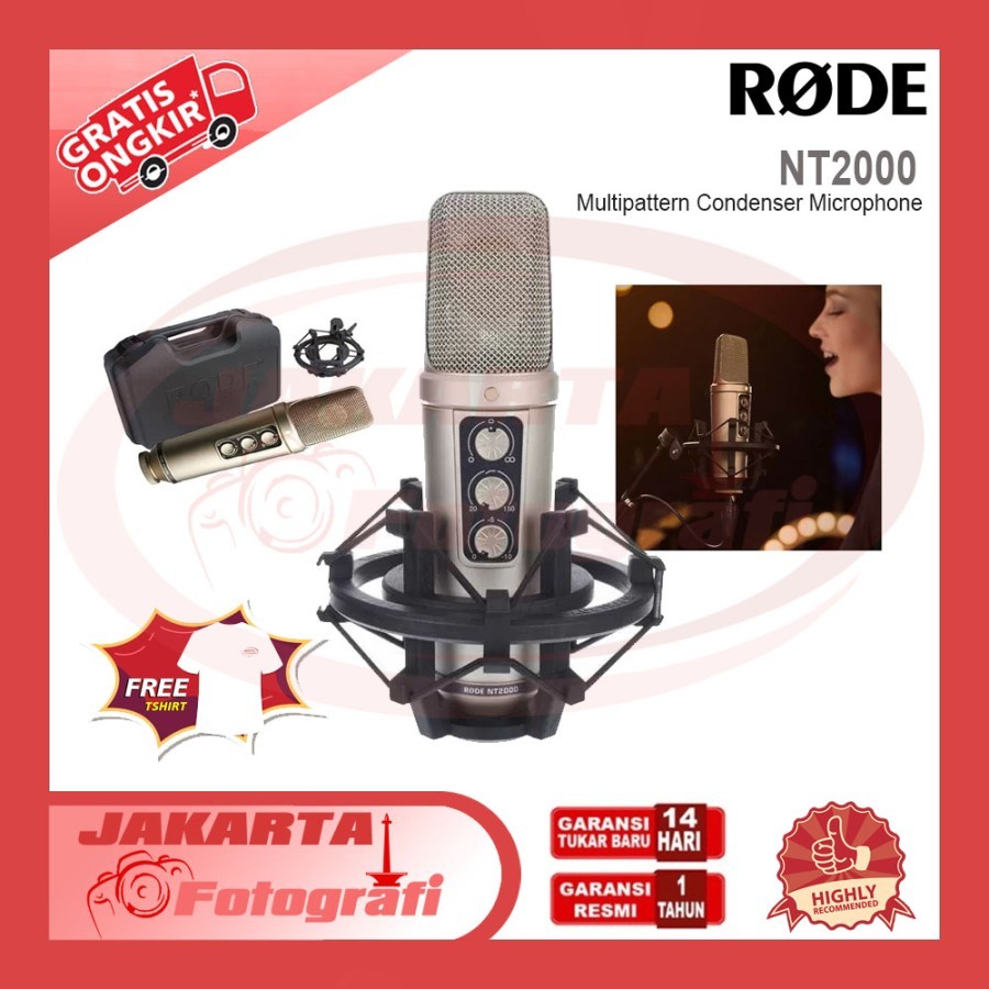 Jual Rode NT2000 Large-Diaphragm Multipattern Condenser Microphone ...