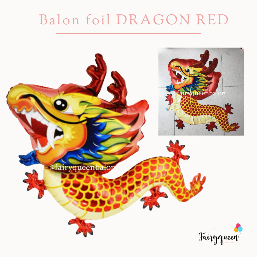 Jual BALON FOIL DRAGON MERAH DEKORASI IMLEK TAHUN BARU CINA 2024 ...