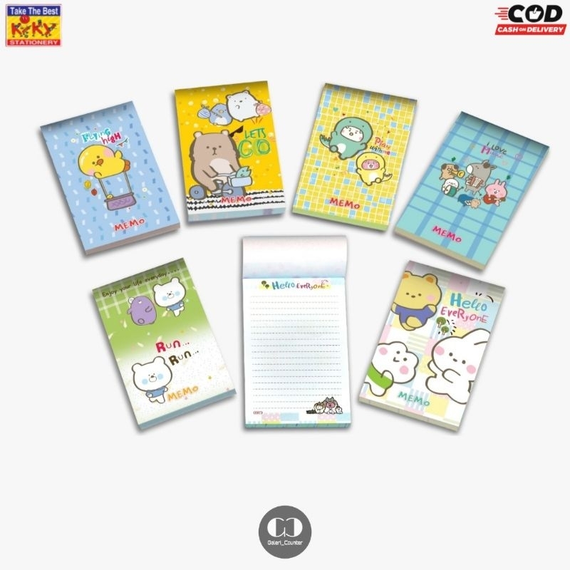 Jual MEMO GARIS / NOTES / BUKU CATATAN / MEMO GARIS KIKY GAMBAR LUCU ...
