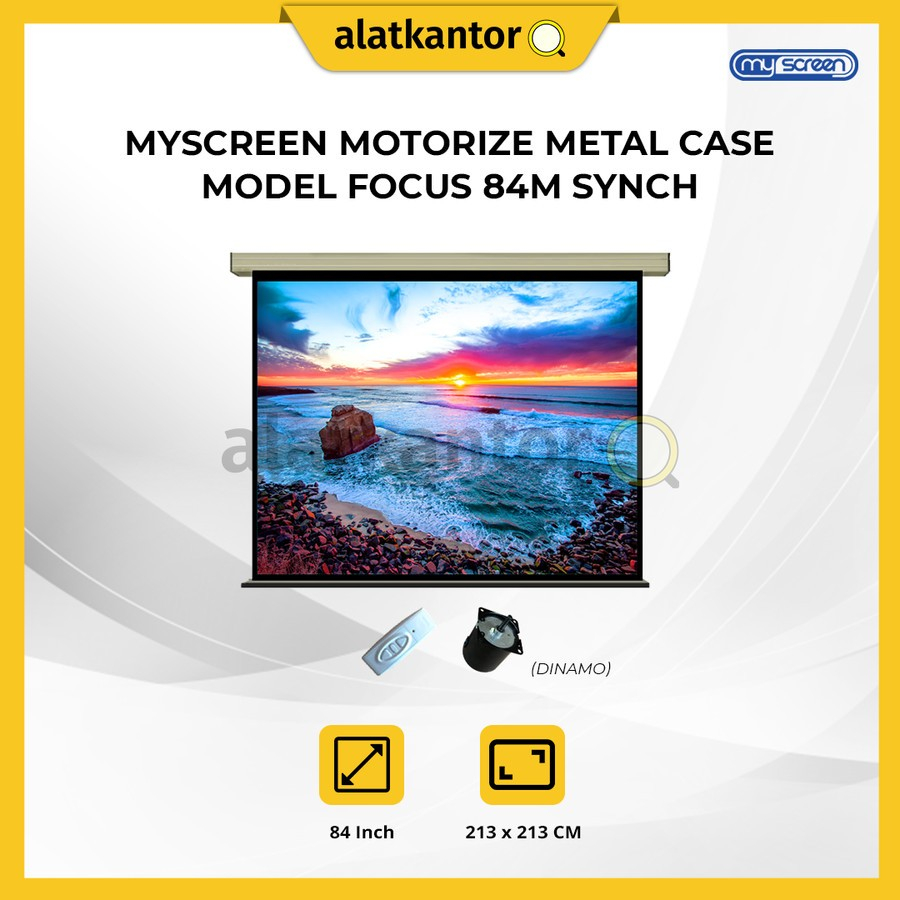 Jual Layar Proyektor Motorized MyScreen Metal Case Synch / Screen ...