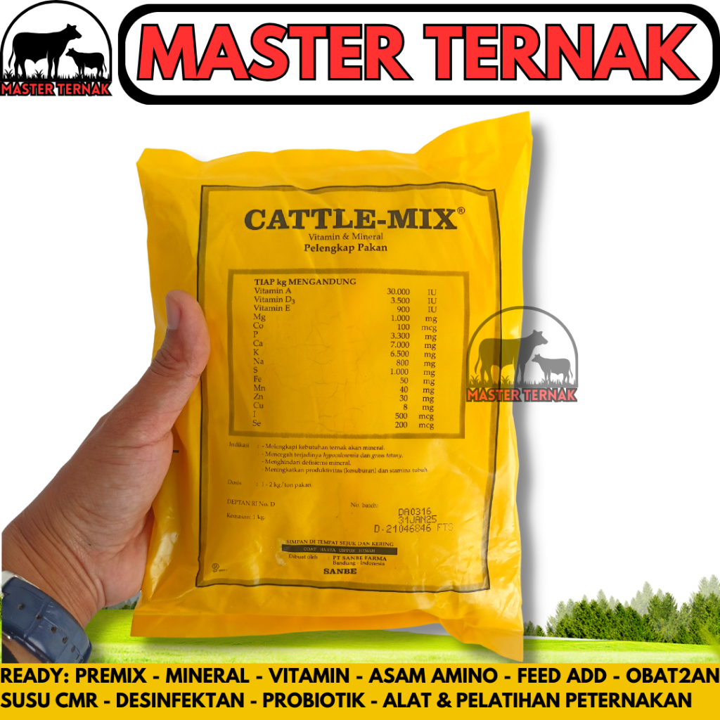 Jual PREMIX CATTLE MIX 1 KG - PREMIX Penggemuk Sapi Kambing Hewan Ternak premix cattle mix sanbe ...