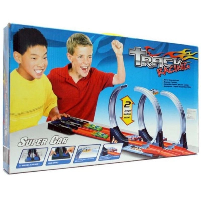 Jual (BESAR) MAINAN TRACK RACING JALUR HOTWHEELS JALUR MOBIL BALAP ...