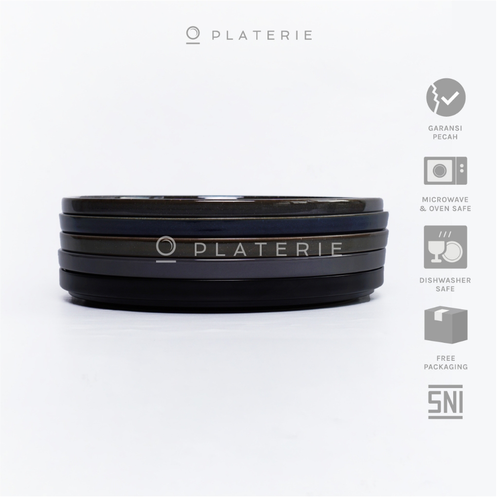 Jual PLATERIE Piring Makan Dinner Plate Keramik Stackable 10Inch / 26 ...