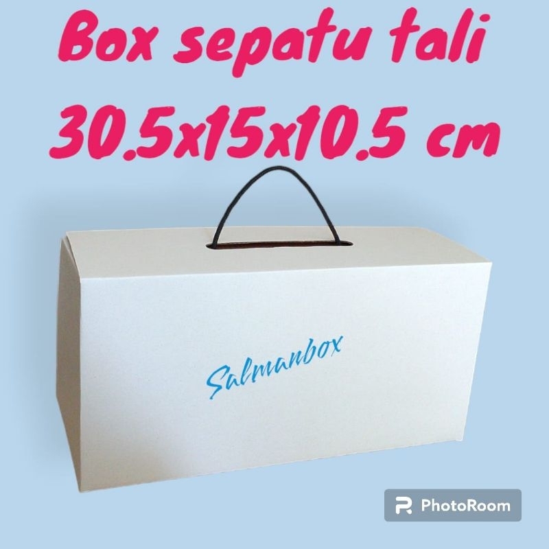 Jual Kardus Box Sepatu Dengan Tali 30.5x15x10.5 cm Polos (Menerima ...