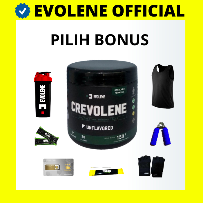 Jual CREVOLENE 30s / 60s EVOLENE ORIGINAL CREATINE MONOHYDRATE / CREAPURE CREATIN EVOLIN EVOLINE ...