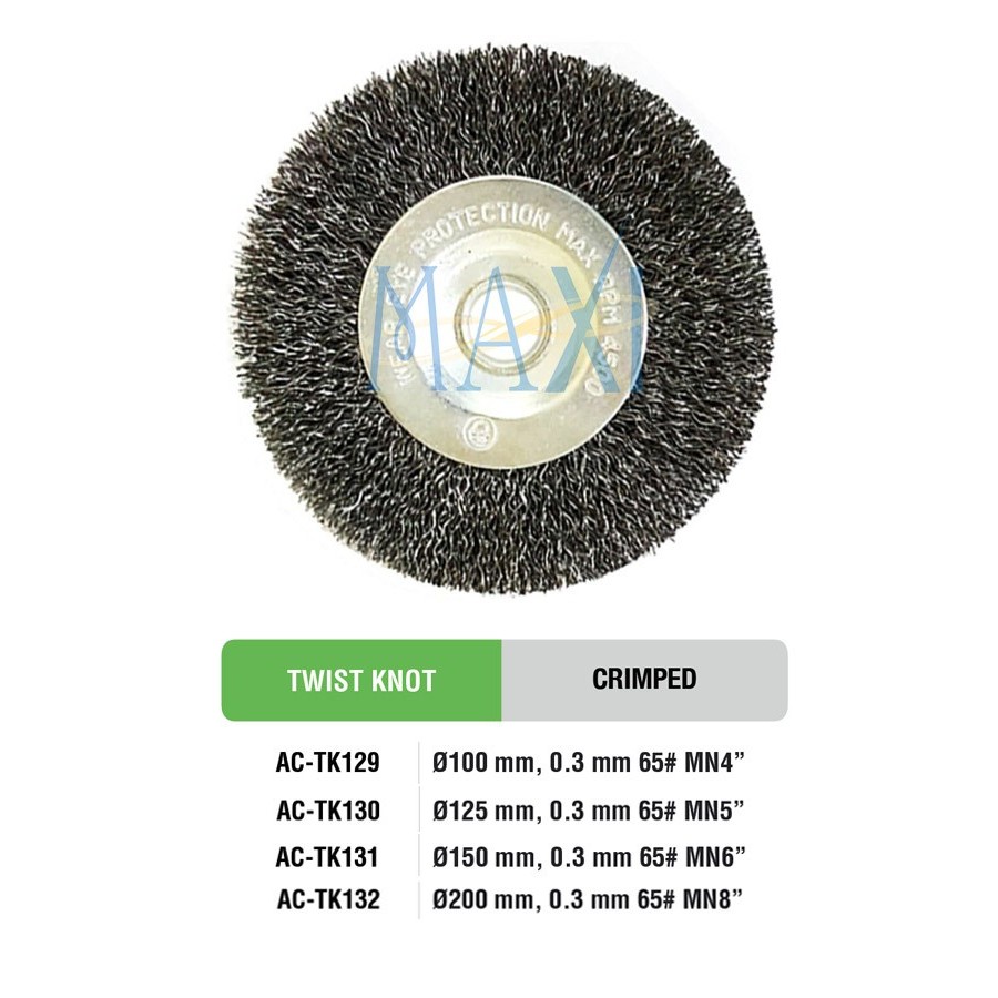 Jual RYU Twist Knot Crimped / Sikat Kawat Piring Lurus grit 65#, uk. 4 inch / 5 inch / 6 inch ...