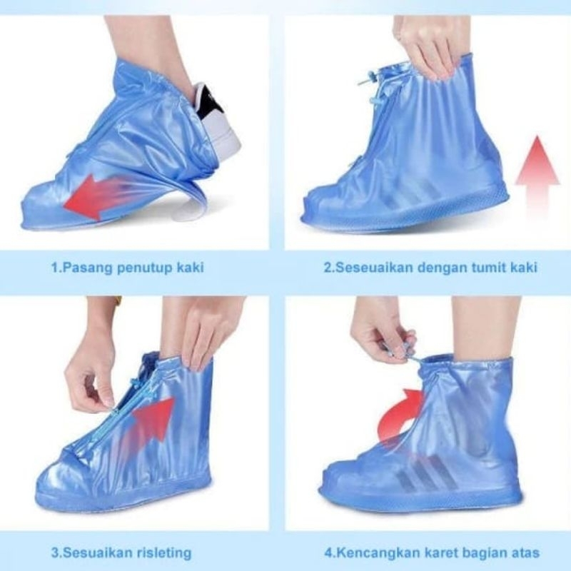 Jual Pelindung Sepatu Anti Air Sarung Sepatu Hujan Harga sepasang (S,M ...