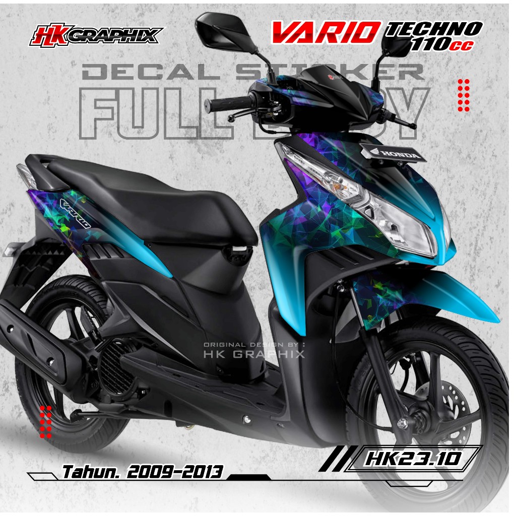 Jual Sticker Decal Vario 110 Techno Karbu Full Body 2009 2010 2011 2012 ...