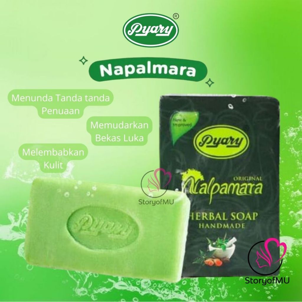 Jual PYARY Nalpamara Herbal Bar Soap 75gr - Sabun Arab Hijau Original Pemutih Badan 100% Asli ...