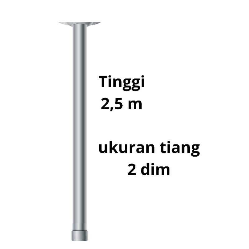 Jual TIANG PAPAN NAMA PIPA BULAT DIAMETER 2 DIM TINGGI 2,5M | Shopee Indonesia