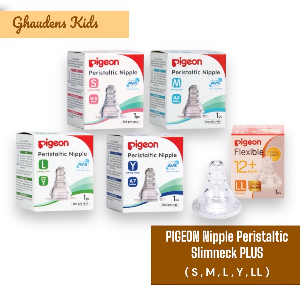 Jual PIGEON Dot Peristaltic Slim Neck Size (S M Y L LL) Isi 1 Pcs | Dot ...