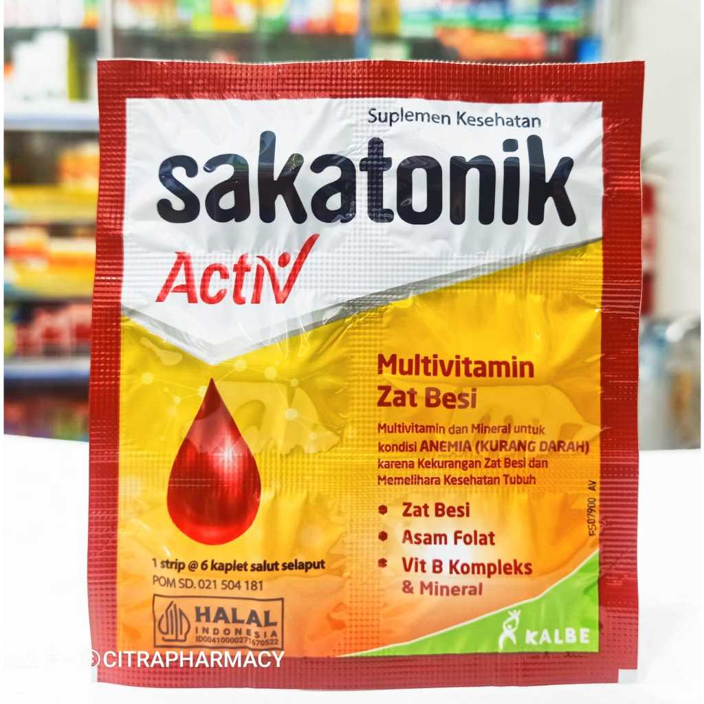 Jual Sakatonik Activ 𝟏 𝐒𝐓𝐑𝐈𝐏 𝐈𝐒𝐈 𝟔 𝐊𝐀𝐏𝐋𝐄𝐓 - Obat Tambah Darah | Shopee Indonesia