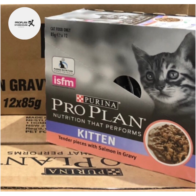 Jual Proplan Kitten Salmon Pouch 85GR / Proplan Kitten Salmon In Gravy ...