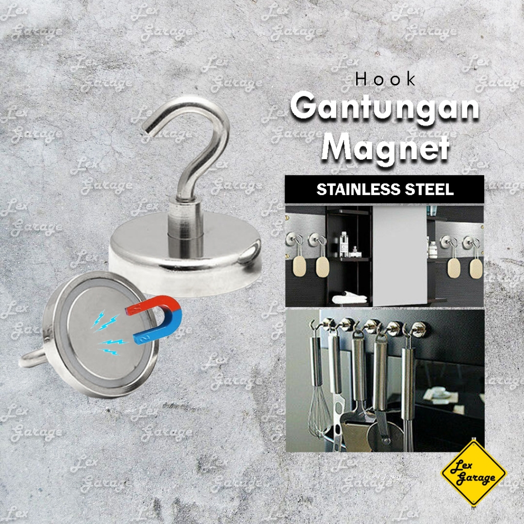 Jual Gantungan Magnet Hook Neodymium Kaitan Cantolan Strong Magnetic ...