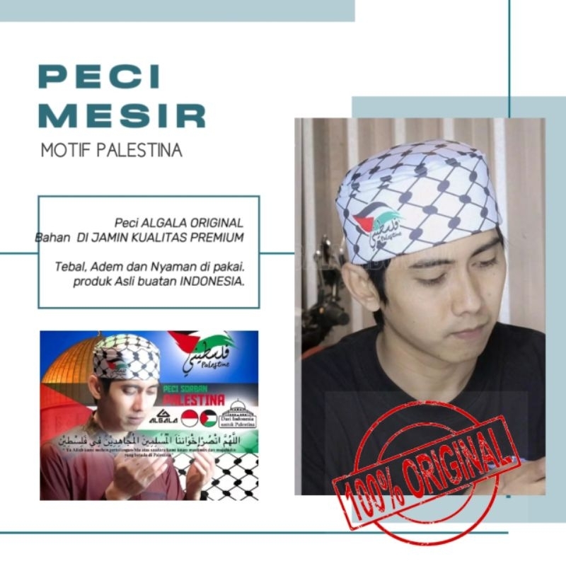 Jual Peci Kopiah Palestina Pria Dewasa Anak Original Algala Kopeah ...
