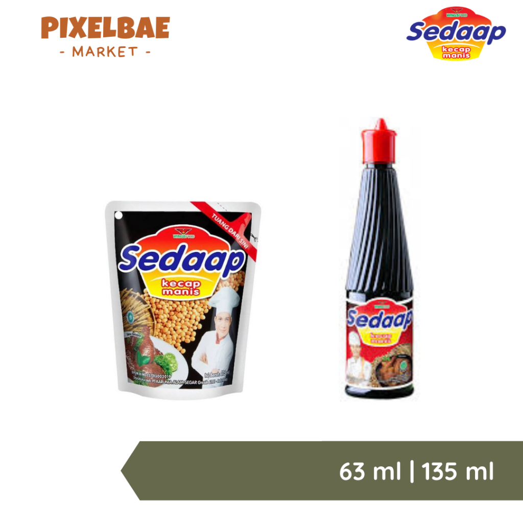 Jual KECAP SEDAAP KEMASAN SACHET DAN BOTOL 63 ML 135 ML | Shopee Indonesia