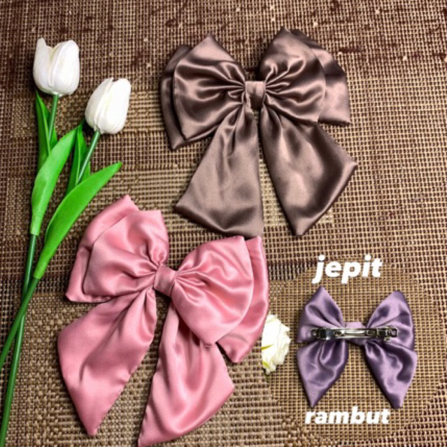 Jual (JEPIT RAMBUT) LAYER 2PITA/ PITA KOREA / Hairclip ribbon satin ...