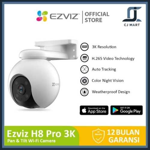 Jual Ezviz H8 Pro 5MP 3K Wifi IP Cam Smart CCTV Outdoor Pan, Tilt ...