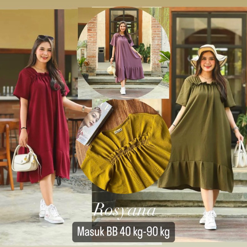 Jual Daster Fuji Bahan Crinkle Airflow | Long Dress Fuji Daster Busui ...